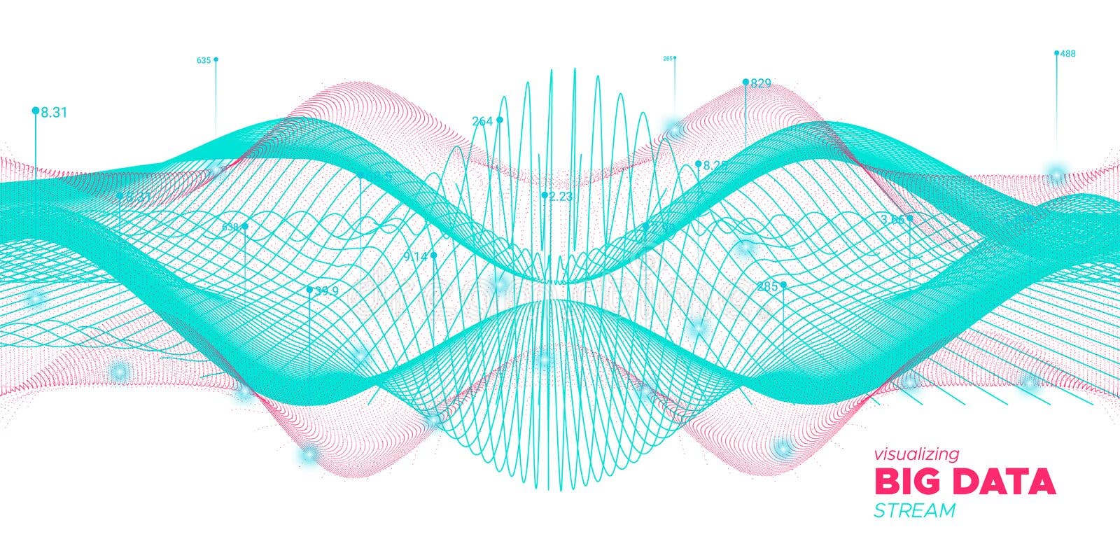 Big Data. Blue Characters in Cloud Shape Stock Illustration ...