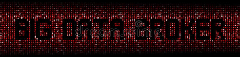Big Data Broker Text on Red Hex Illustration Stock Illustration ...