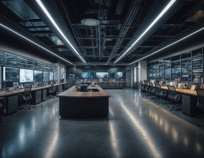 Big Data Center. Ai Generation Stock Photo - Image of workplace ...