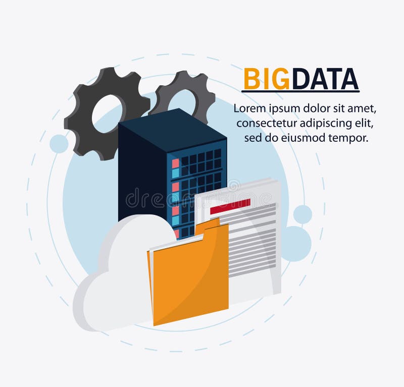 Big Data Center Base and Web Hosting Icon Set Stock Vector ...