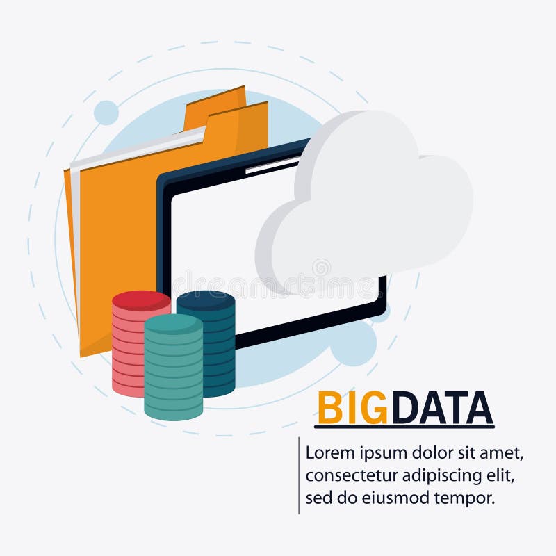 Big Data Center Base and Web Hosting Icon Set Stock Vector ...