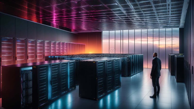 Big Data Center Server Room. Extremely Detailed and Realistic High ...