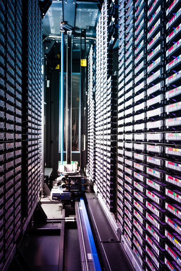 Big Data Center Storage with Full of Rack Servers Stock Photo - Image ...