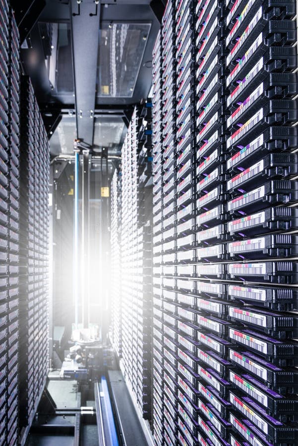 Big Data Center Storage with Full of Rack Servers Stock Photo - Image ...