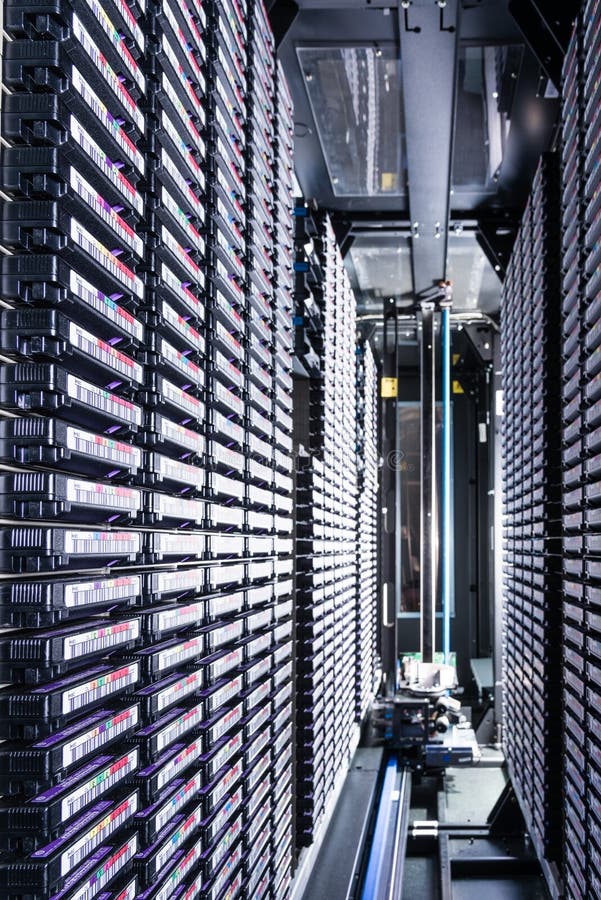 Big Data Center Storage with Full of Rack Servers Stock Photo - Image ...