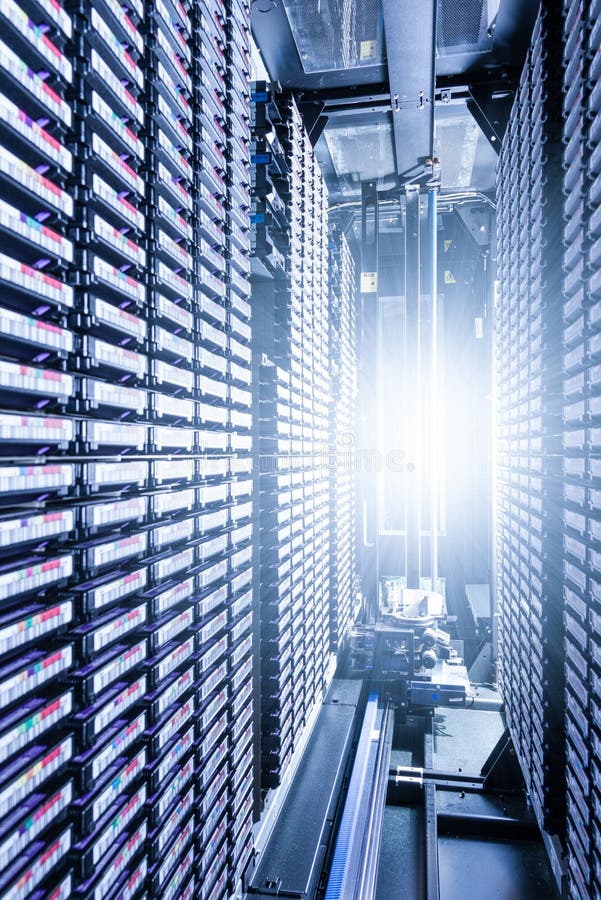 Big Data Center Storage with Full of Rack Servers Stock Photo - Image ...