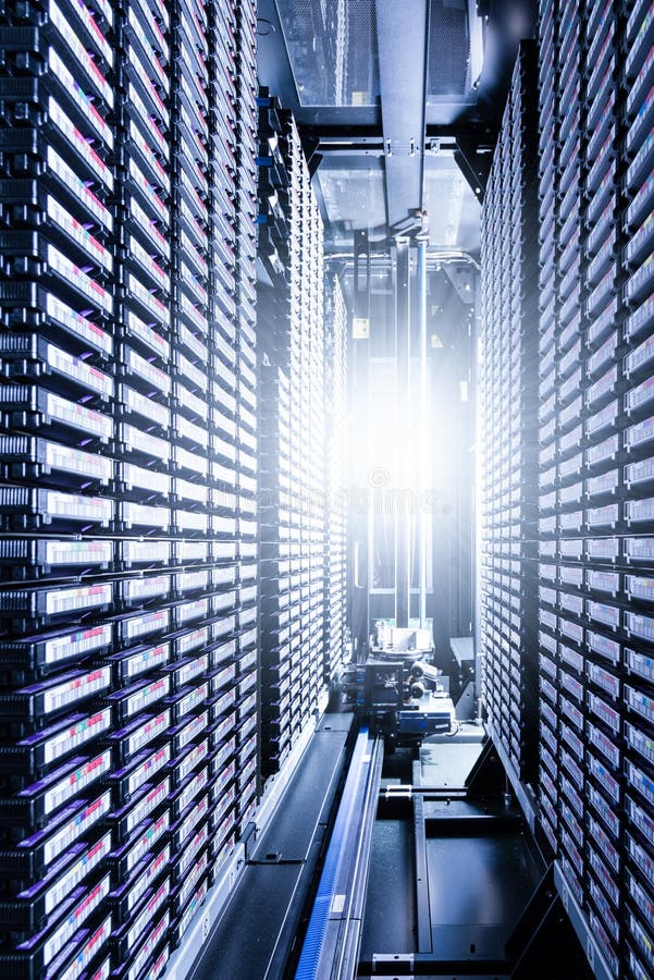 Big Data Center Storage with Full of Rack Servers Stock Photo - Image ...