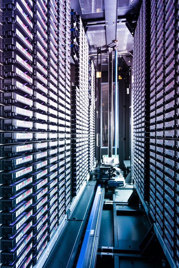 Big Data Center Storage with Full of Rack Servers Stock Photo - Image ...