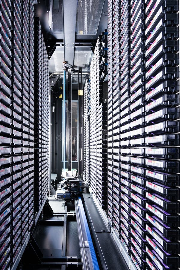 Big Data Center Storage with Full of Rack Servers Stock Image - Image of analysis, communication ...