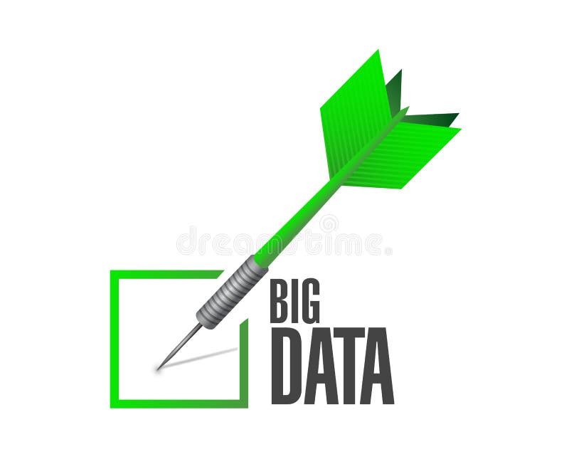 Big Data Check Dart Sign Concept Stock Illustration - Illustration of ...