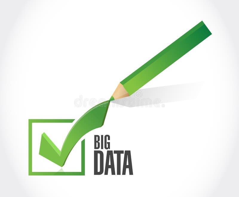 Big Data Check Mark Sign Concept Stock Illustration - Illustration of ...
