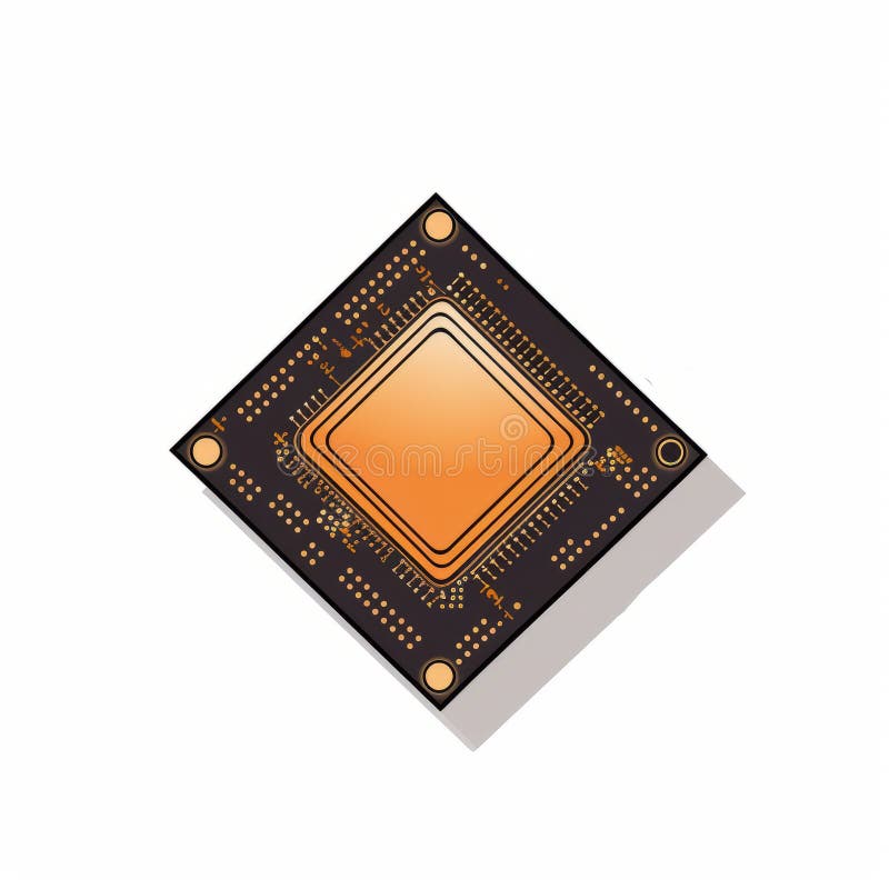 Big Data Chip: Circuit Diagram Technology Illustration Stock ...