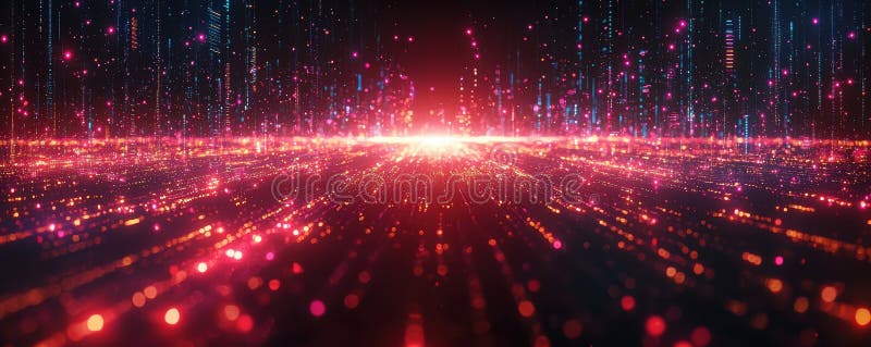 Big Data Cloud Computing With Analytics Visualization Stock Image