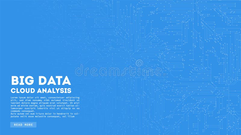 Big Data Cloud Computing. Blockchain Visualiztion Stock Vector - Illustration of glow ...