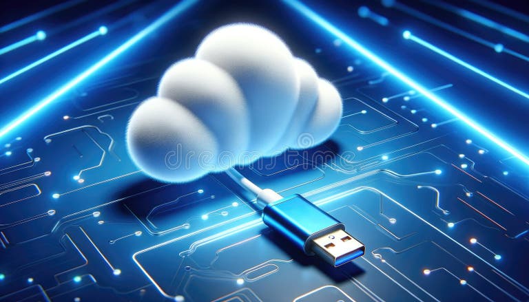 Big Data on Cloud Internet. Futuristic Digital Technology Stock ...