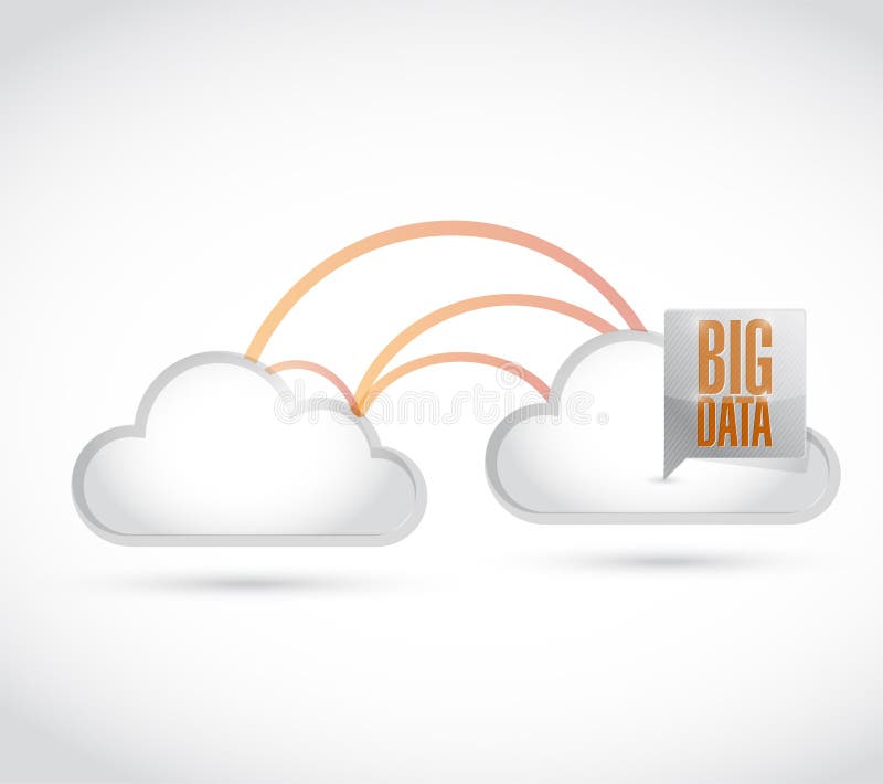 Big Data Cloud Illustration Design Stock Illustration - Illustration of ...