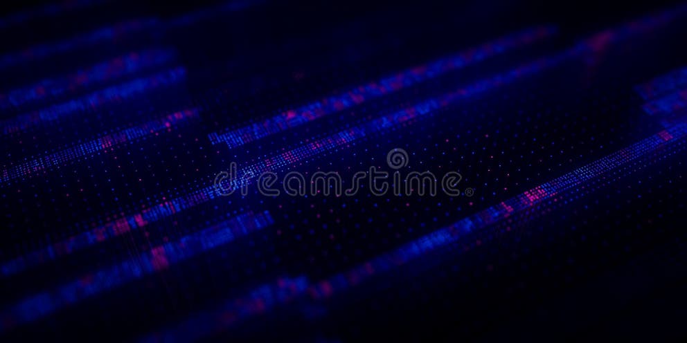 Big Data Clusters Complex Graph. Quantum Computing Patterns. Cyber Space of AI Technology Neural ...