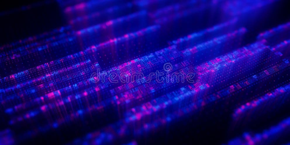 Big Data Clusters Complex Graph. Quantum Computing Patterns. Cyber Space of AI Technology Neural ...