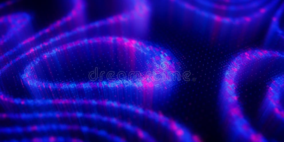 Big Data Clusters Complex Graph. Quantum Computing Patterns. Cyber ...