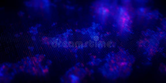 Big Data Clusters Complex Graph. Quantum Computing Patterns. Cyber ...