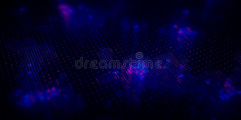 Big Data Clusters Complex Graph. Quantum Computing Patterns. Cyber ...