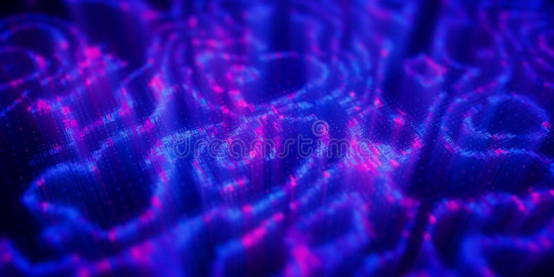 Big Data Clusters Complex Graph. Quantum Computing Patterns. Cyber ...