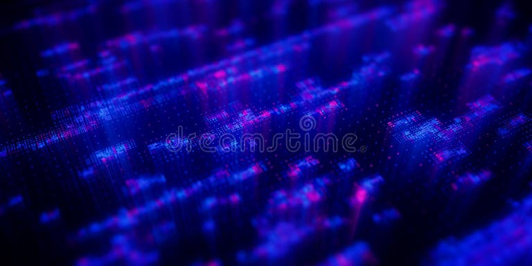 Big Data Clusters Complex Graph. Quantum Computing Patterns. Cyber ...