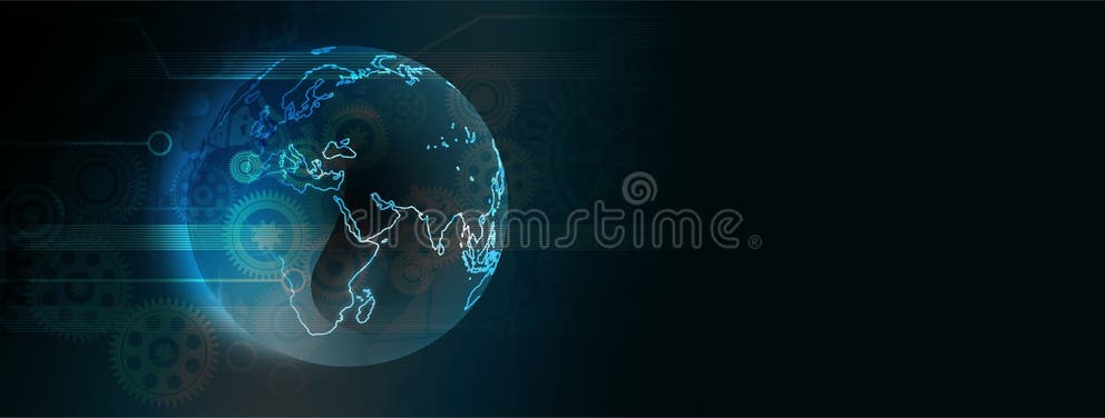 Big Data Cogs Circuit Global Background Flowing Number One And Zero Text In Binary Code Format