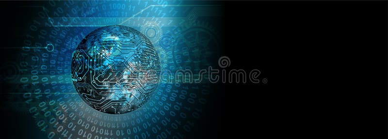 Big Data Cogs Circuit Global Background Flowing Number One And Zero Text In Binary Code Format
