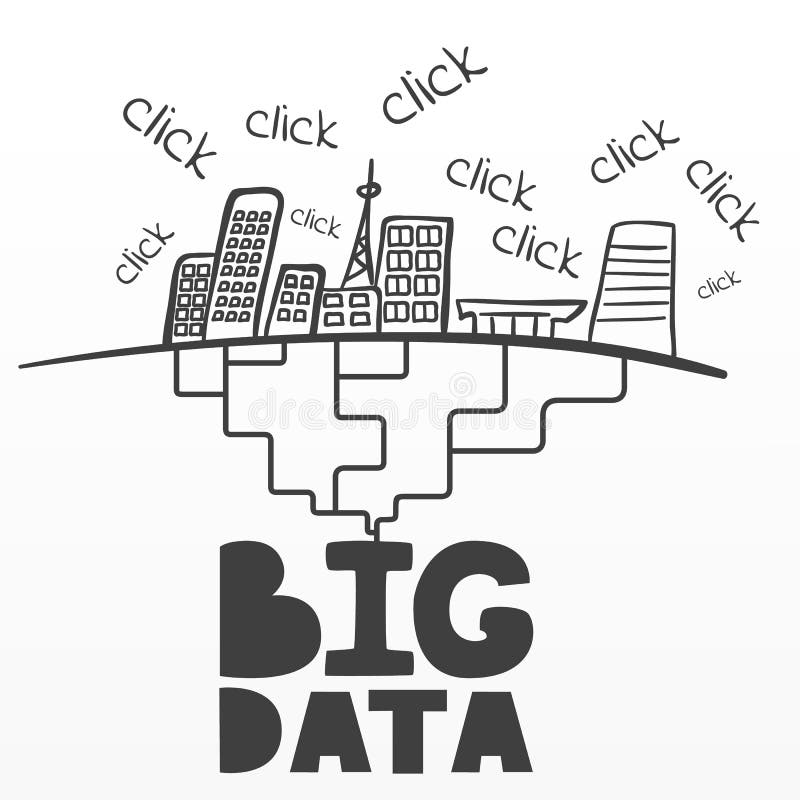 Big data mining stock vector. Illustration of cloud, analysis - 64570195