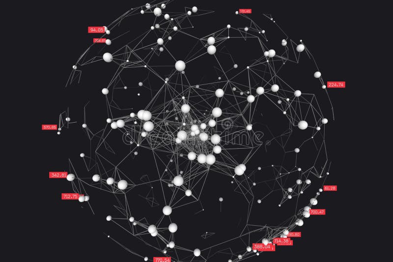 Big Data Complex. Global Data Network. Connected Graph. Communication ...