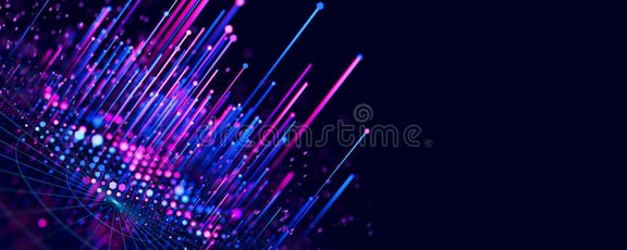 Big Data Complex Graph. Quantum Computing Universe. Cyber Space of AI ...