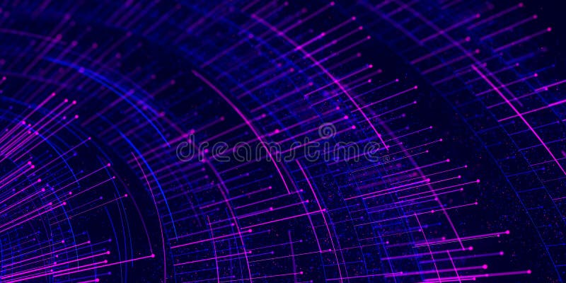 Big Data Complex Round Graph. Quantum Computing Universe. Cyber Space ...