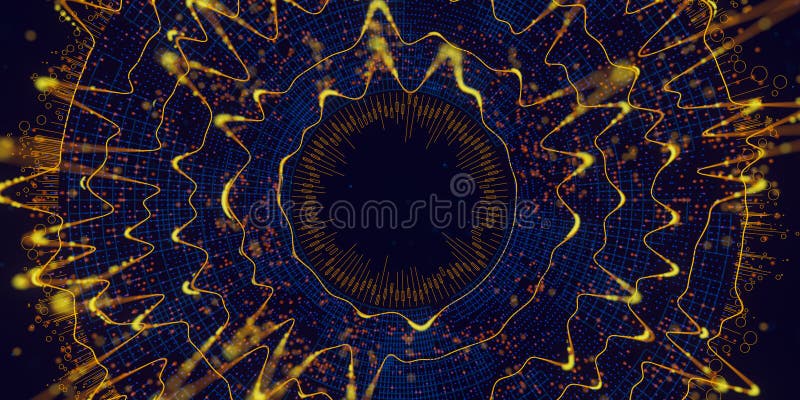 Big Data Complex Round Graph. Quantum Computing Universe. Cyber Space ...