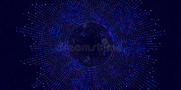 Big Data Complex Round Graph. Quantum Computing Universe. Cyber Space ...