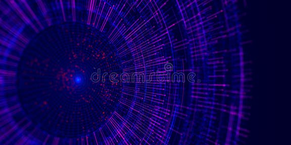 Big Data Complex Round Graph. Quantum Computing Universe. Cyber Space ...