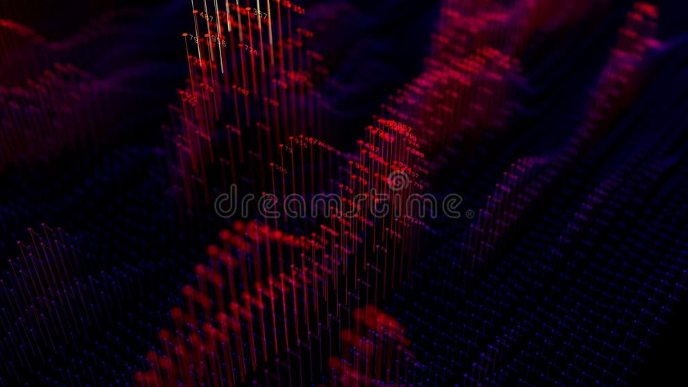 Big Data Complex Wave Graph. Quantum Computing Universe. Cyber Space of ...