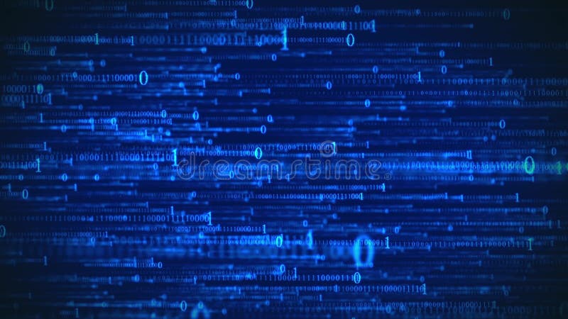 Digital Code Space Technology Background Stock Video - Video of ...