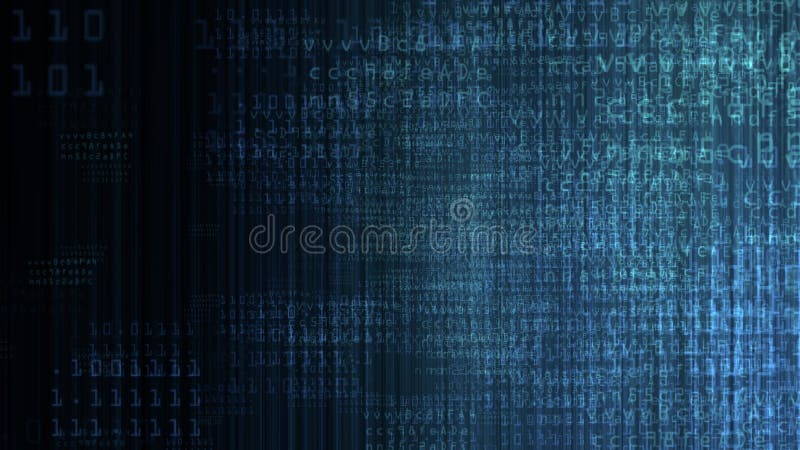 Big Data Computer Moving at Speed through Matrix Concept Stock Image ...