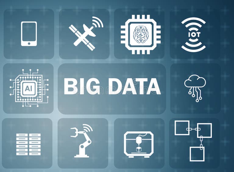 Big Data Computing Concept of Modern it Technology Stock Image - Image ...