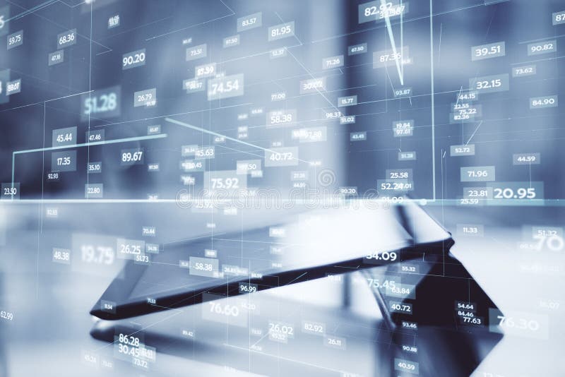 Big Data and Computing Technology Concept with Abstract Digital Glowing ...