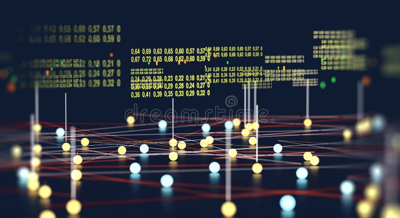 Big Data and Computing Tools Abstract Background Stock Illustration - Illustration of computing ...