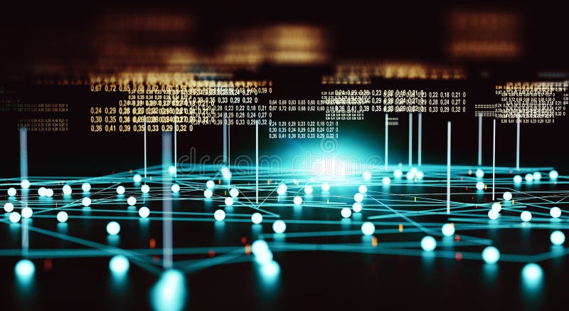 Big Data and Computing Tools Abstract Background Stock Illustration - Illustration of computing ...