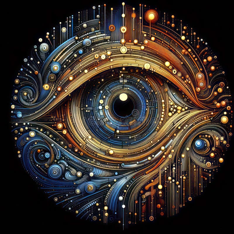 Data and Machine Learning Abstract Concept Stock Illustration ...