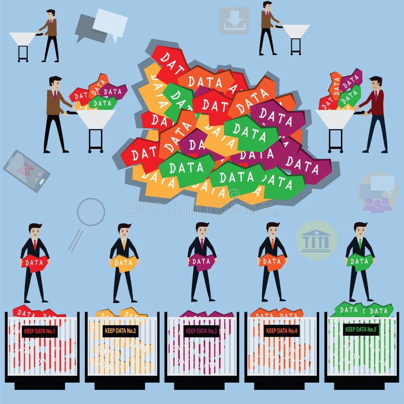 Big Data Concept,Analzed Data for Easy To Use - Vector Stock Vector ...