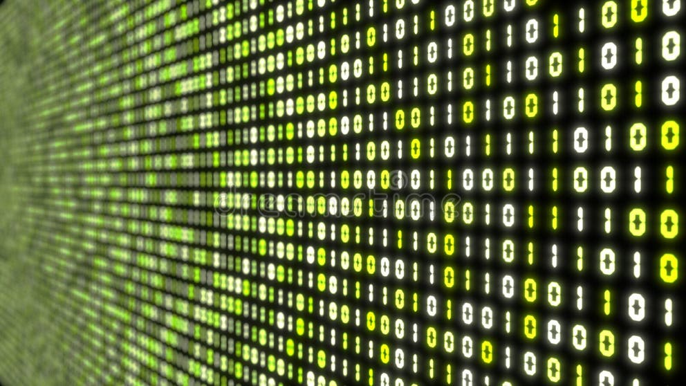 Big Data Concept with Binary Code. Glowing Digital Numbers 3d ...