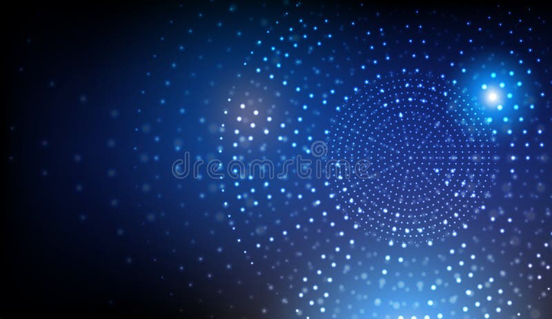 Big Data Concept, Blue and White Lights on Circle Formation Stock ...