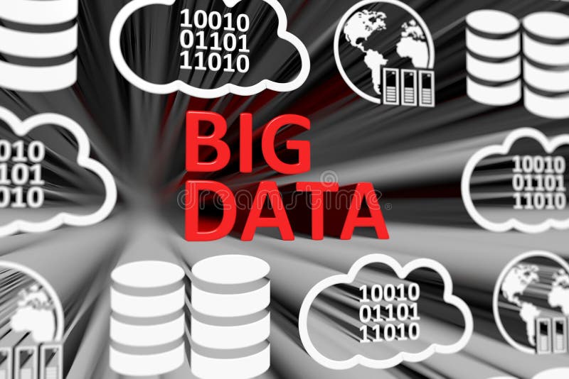 BIG DATA Concept Blurred Background Stock Illustration - Illustration ...