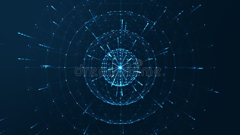 Futuristic Data Center Visualization Complex Network Communication Architecture Stock Photos ...