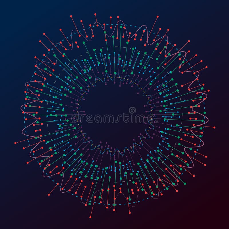 Big Data Concept with Circles and Lines Stock Vector - Illustration of ...